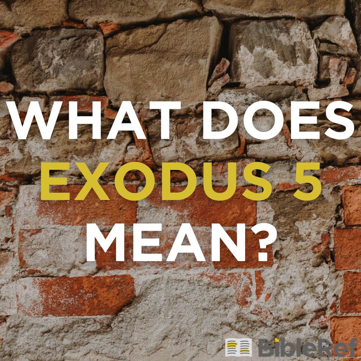 What does Exodus chapter 5 mean? | BibleRef.com