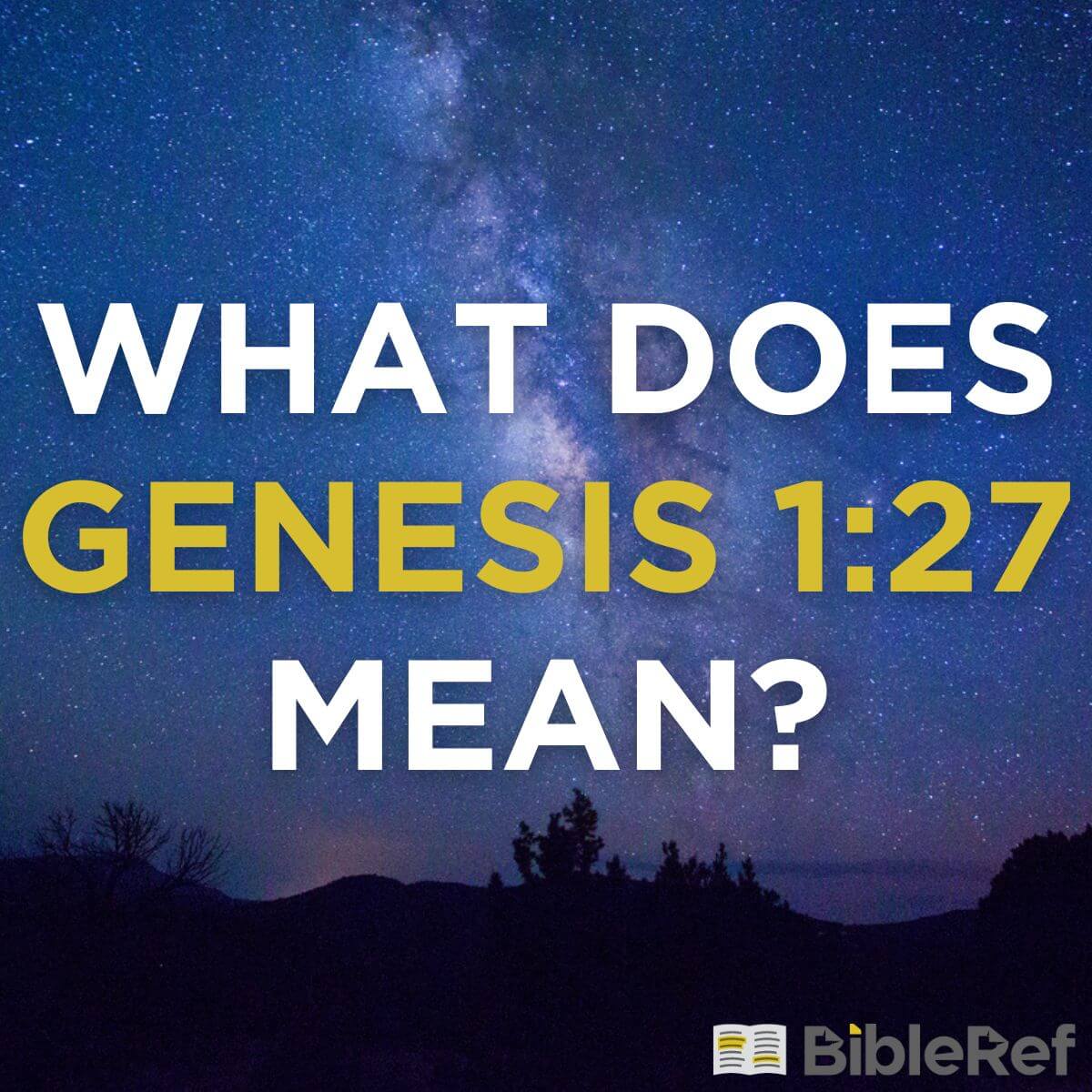 What does Genesis 1:27 mean? | BibleRef.com